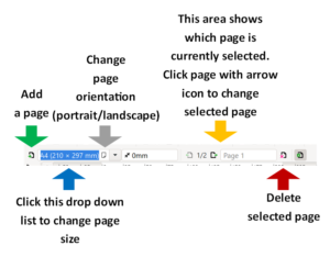 14.0 Pages: adding, deleting, changing size and orientation ...